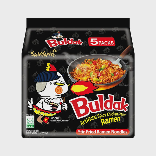 Samyang Buldak Spicy Chicken Flavour Stir-Fried Ramen (140g x 5pks x 8 ...
