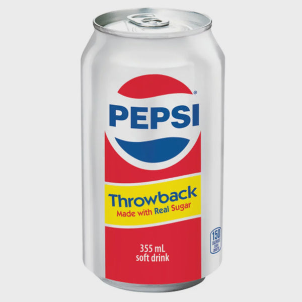 Pepsi Throwback Made with Real Sugar (12x355ml) – SnacksNow